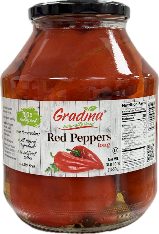 GRADINA RED LONG PEP. 6/58OZ – Max's Imports